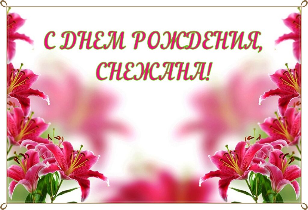 Открытки и картинки с Днем Рождения Снежана